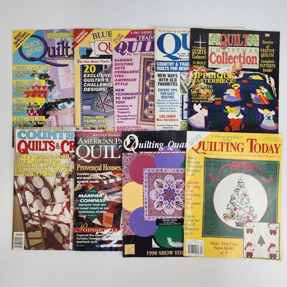 Office | Vtg 8s 90s Lot 9 Quilting Magazine Issues Patterns Patchwork ...